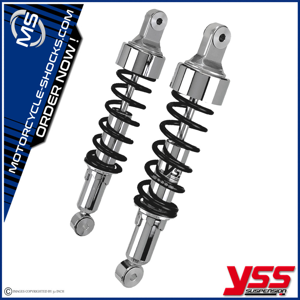 Honda CB 125 S 76-80 YSS shock absorbers RD222-310P-07_CHR-BLK-C035 ...